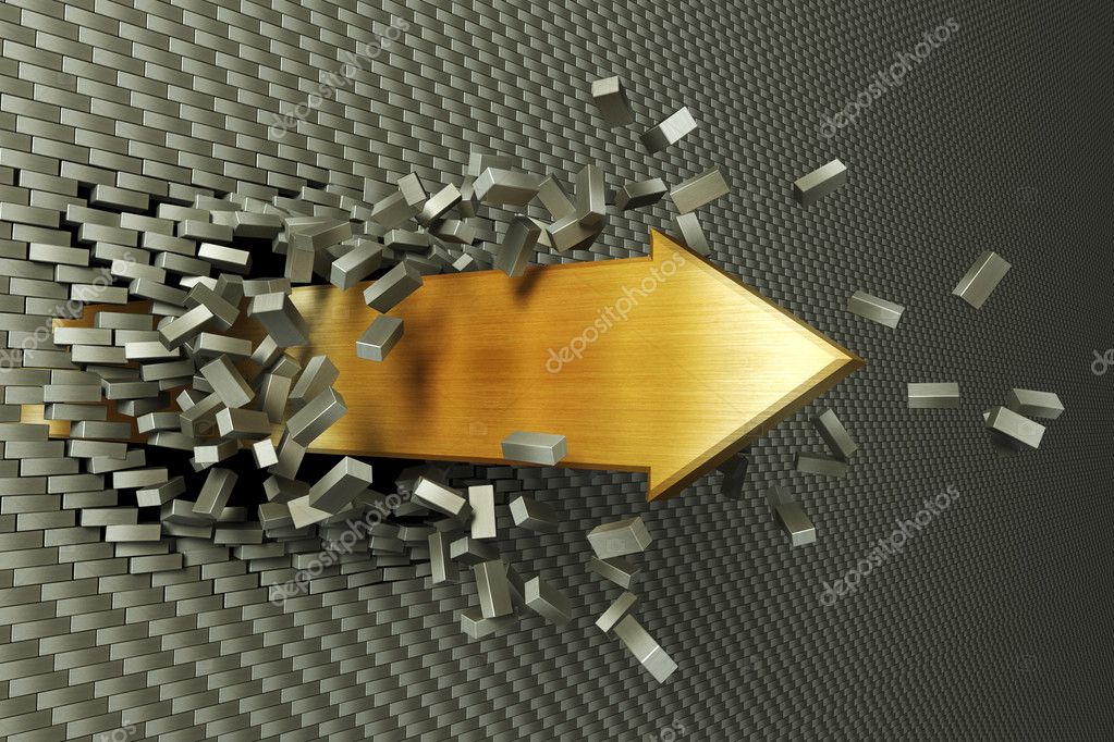 Burst through arrow Stock Photo by ©auriso 3240030