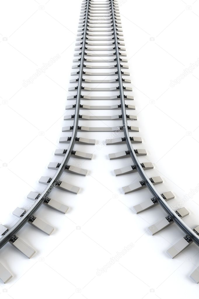 Diverging railway Stock Photo by ©auriso 3305035