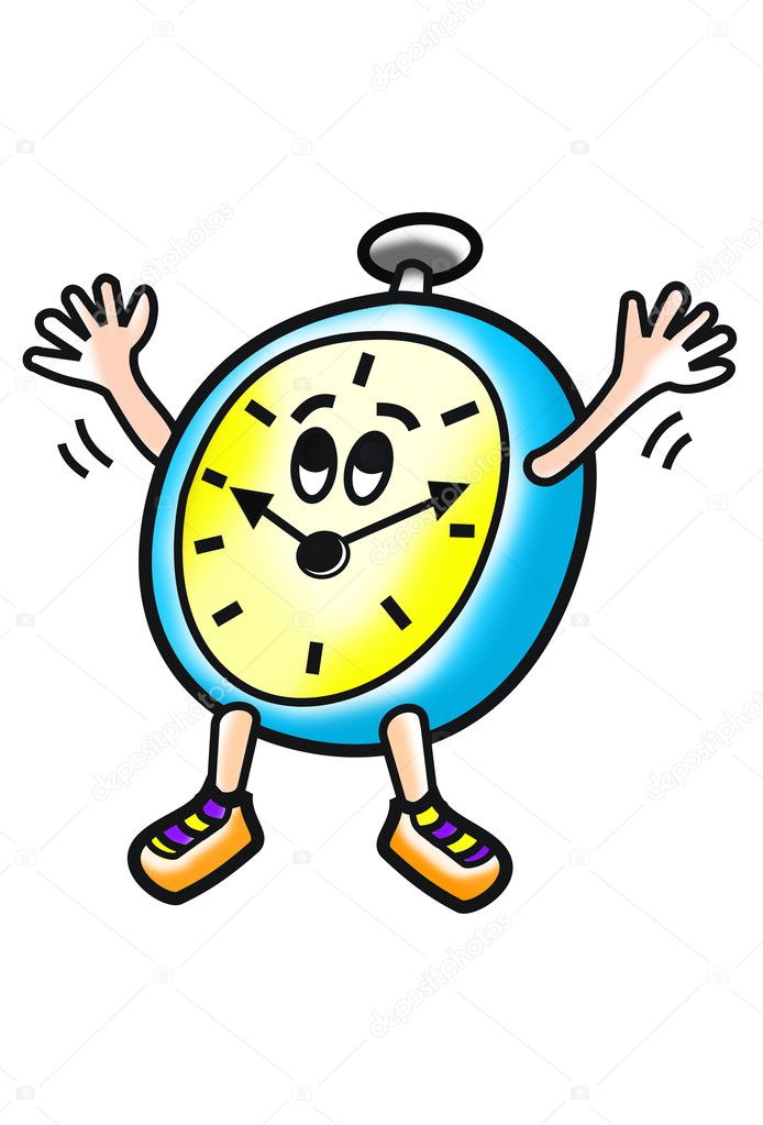 Happy clock illustration. — Stock Photo © mj0007 #3920260