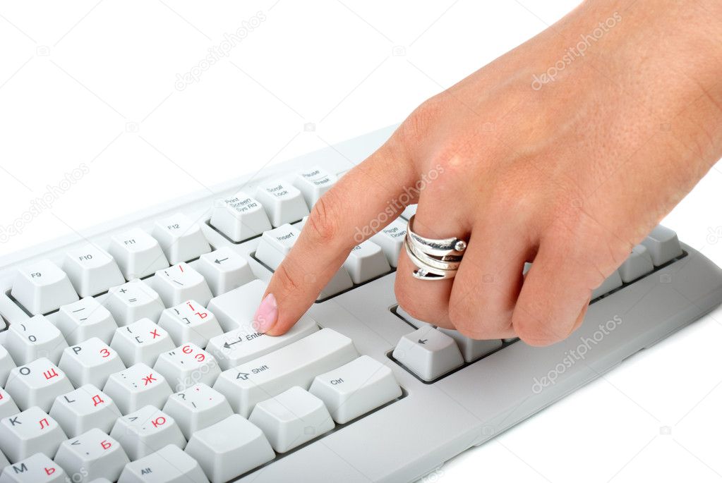 Pressing the "Enter" key Stock Photo by ©digitalr 3226911