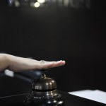 Hotel reception with bell Stock Photo by ©kalinovsky 53556525