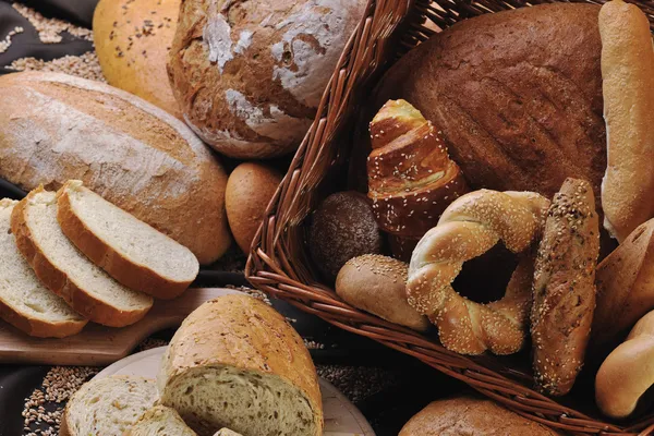 Fresh bread and wheat food group — Stock Photo © .shock #4891227