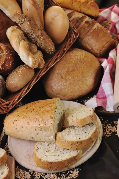 Fresh bread food group — Stock Photo © .shock #4869383