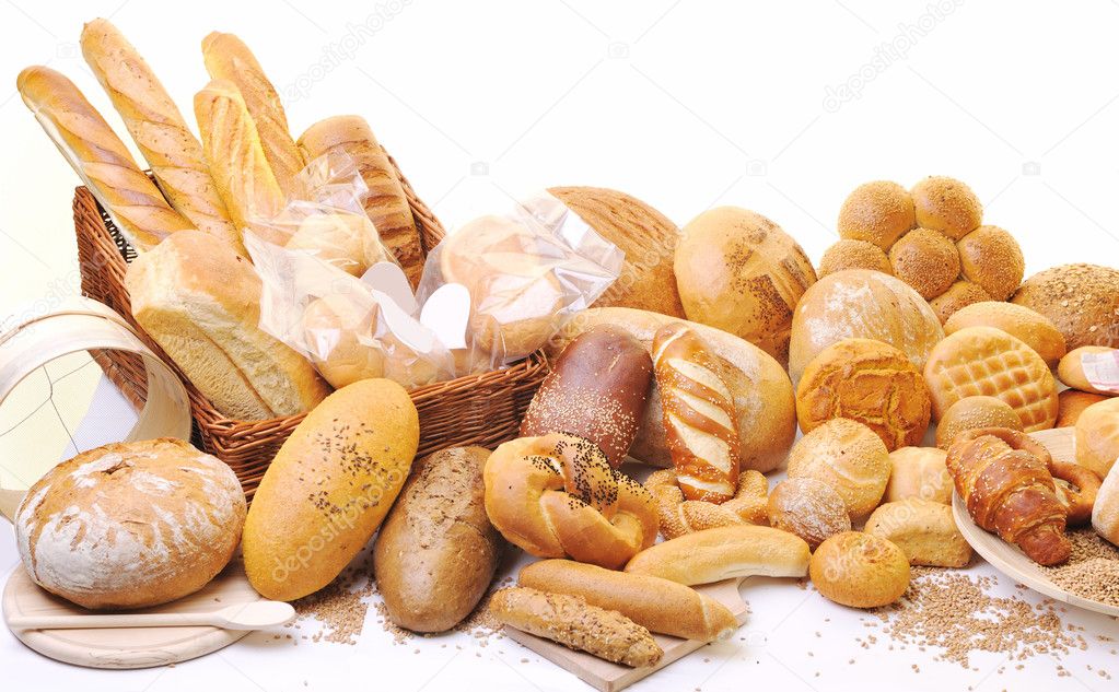 Fresh bread food group — Stock Photo © .shock #4860194
