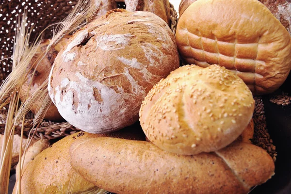 Fresh bread and wheat food group — Stock Photo © .shock #4891227