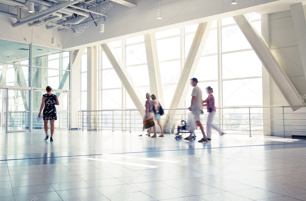 Shoppers at shopping center` — Stock Photo © Sergios #3472604