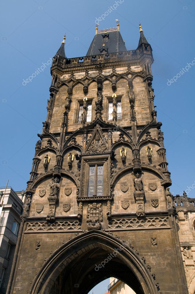 Prague. Powder gate - Prasna Brana — Stock Photo © Photocreo #3784616