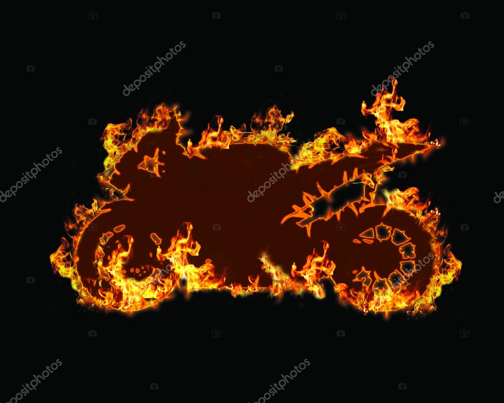 Burning bike — Stock Photo © gasaz76 #3143275