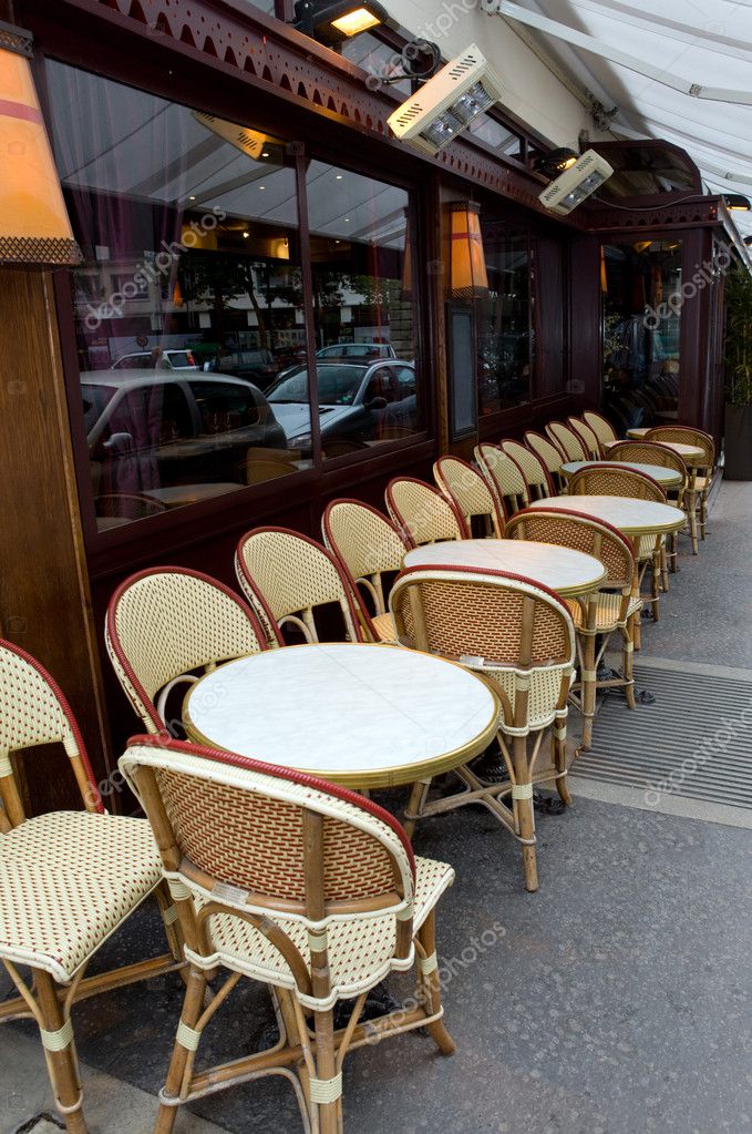 Paris. Tables in street café Stock Photo by ©KKulikov 3525370
