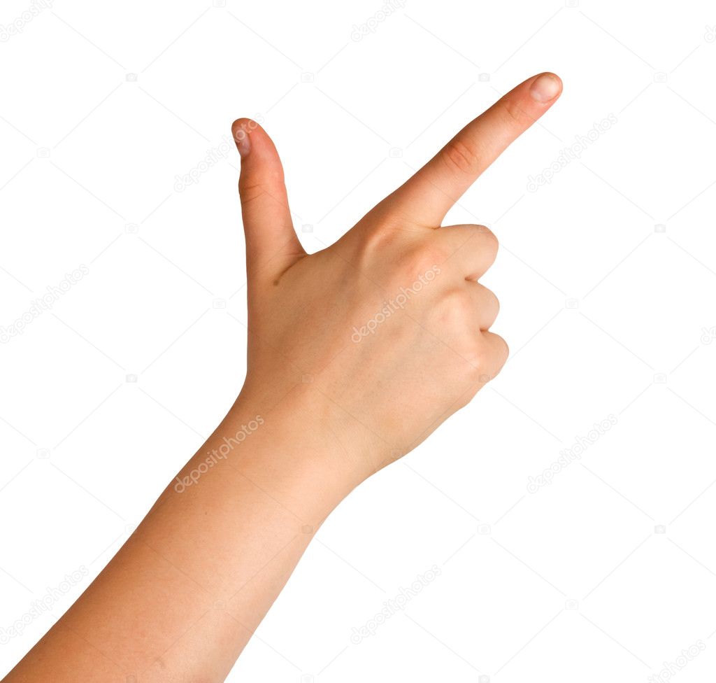 Mano apuntando hacia arriba — Foto de stock © vaeenma #3444972