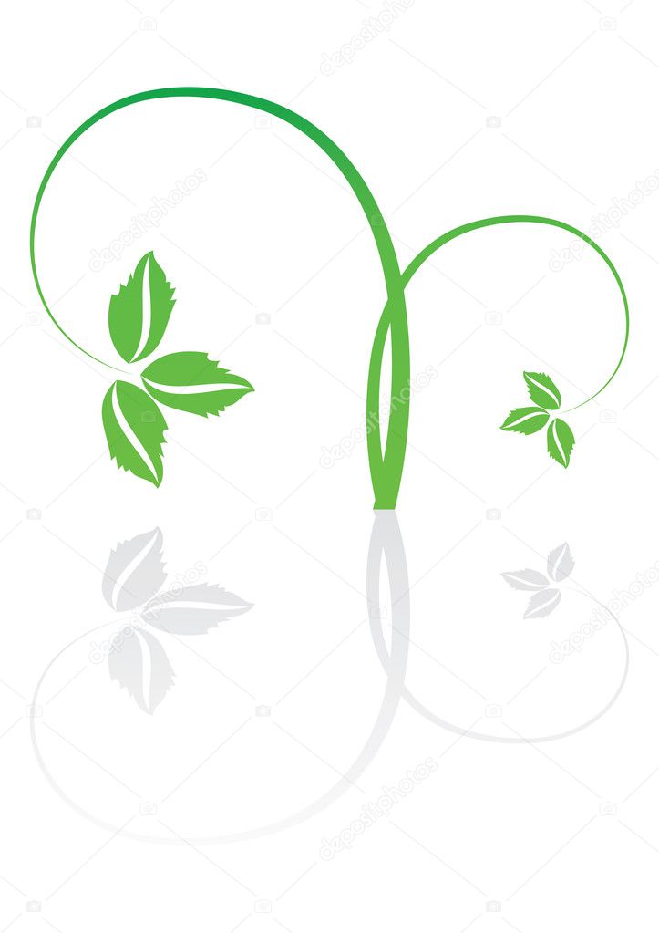 Green plant icon — Stock Vector © milinz #3011064