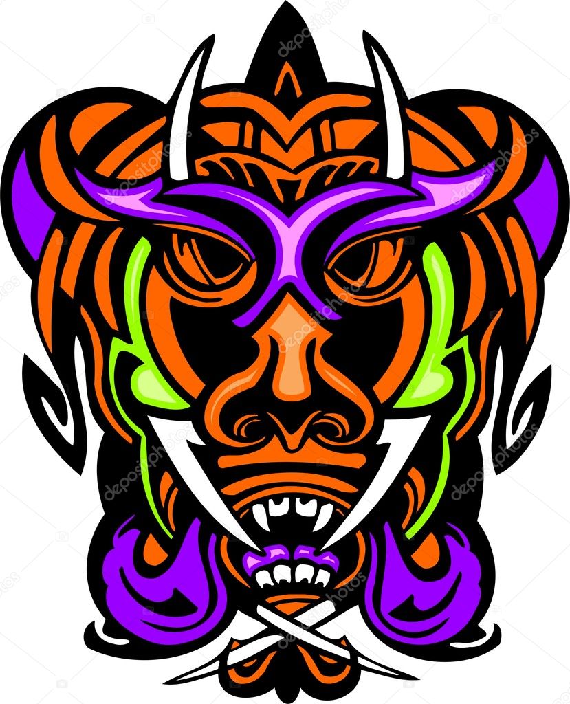 Ancient mask. Stock Vector Image by ©Digital-Clipart #3689875