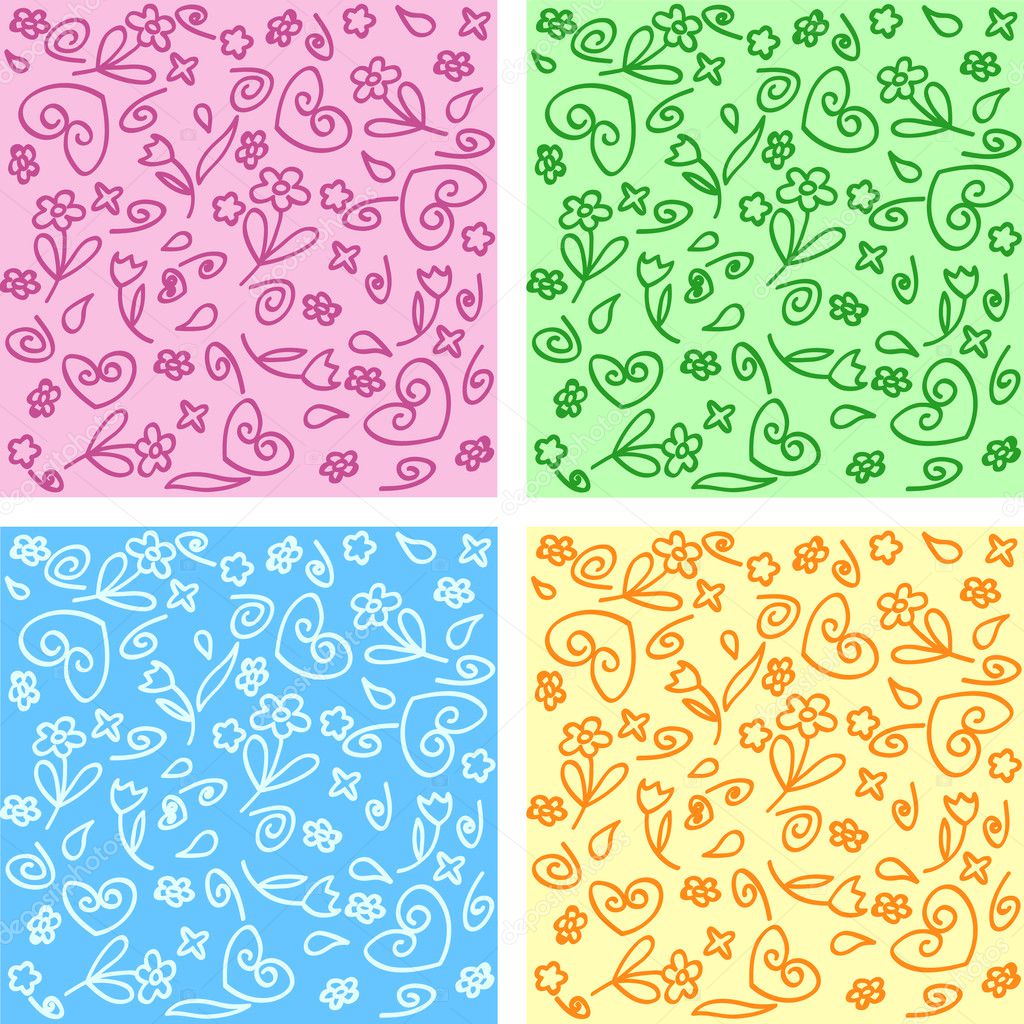 4 fundos coloridos — Vetor de Stock © natixa #3567105