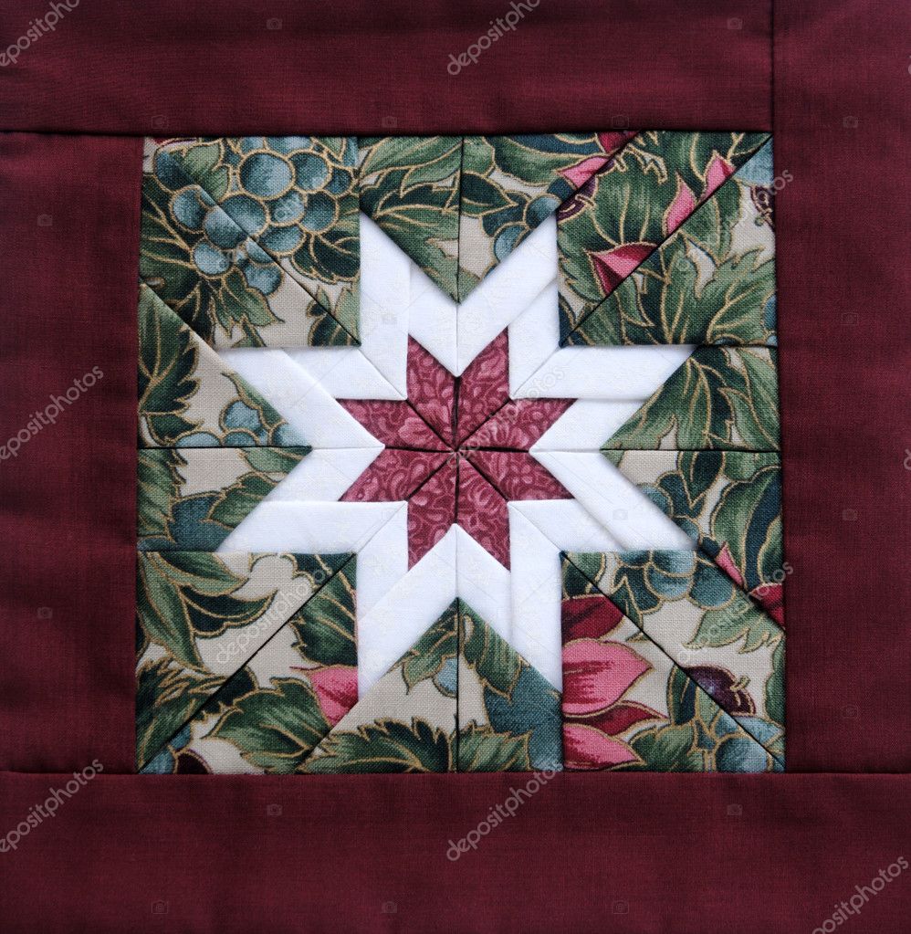 Quilt star maroon Stock Photo by ©aliced 2770110