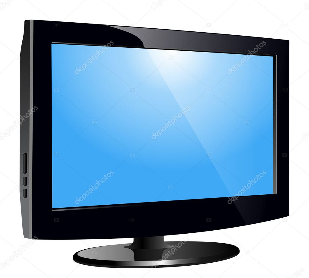 Lcd tv monitor Stock Vector by ©cobalt88 3561778