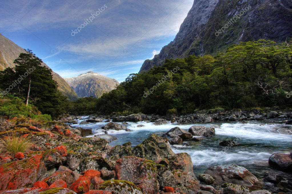 Mountain and river scenery Stock Photo by ©cmeder 3366030