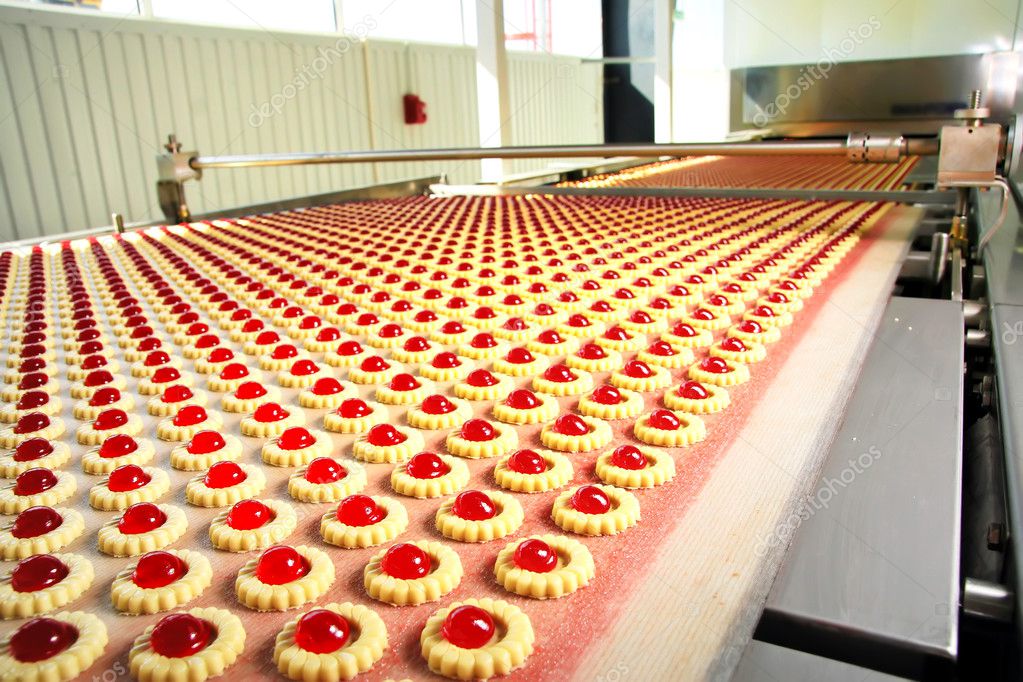 Production cookie in factory — Stock Photo © jordache #3649776