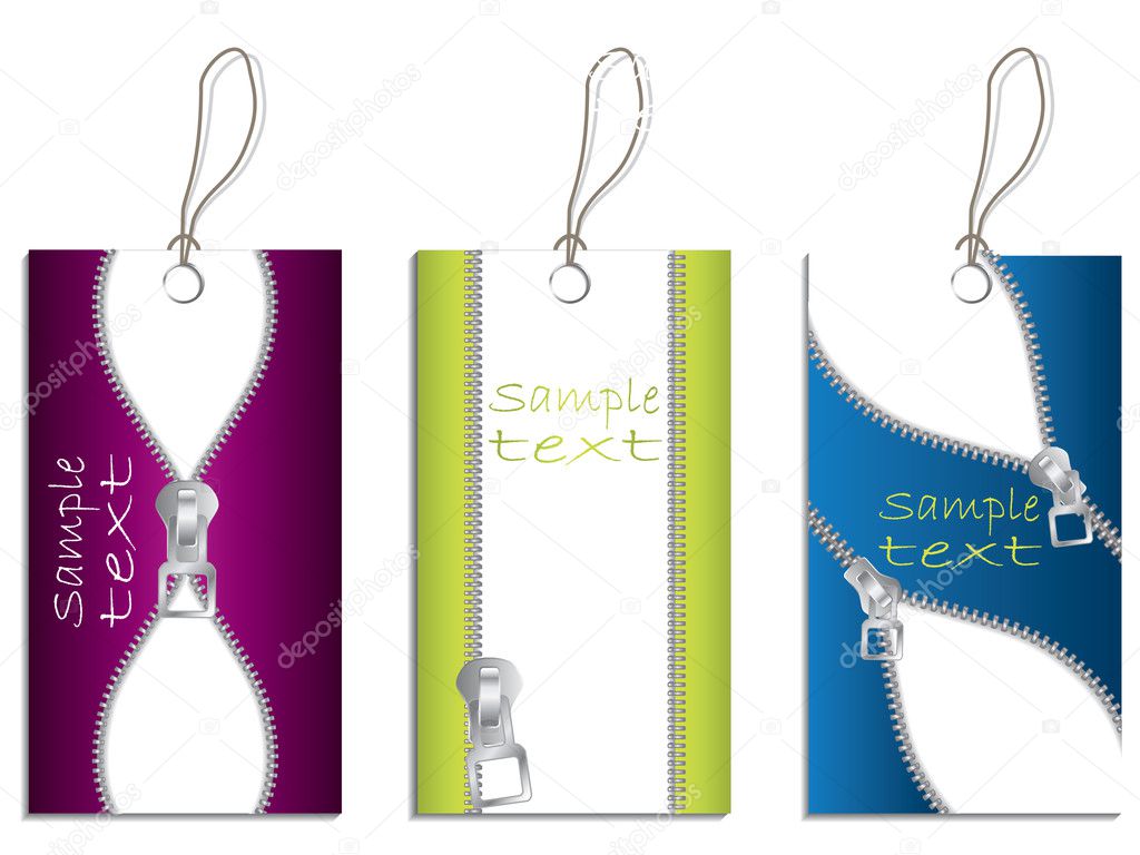 Cool labels with zippers Stock Vector Image by ©vipervxw #2805722