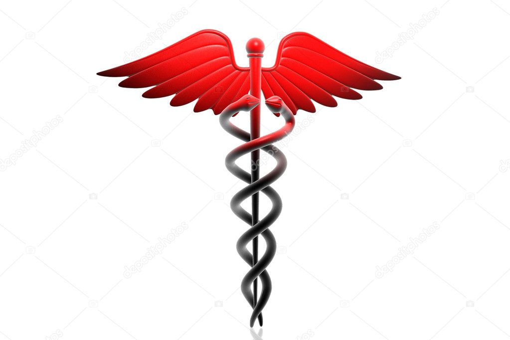 MEDICAL CADUCEUS SIGN in red — Stock Photo © jscreationzs #2707137