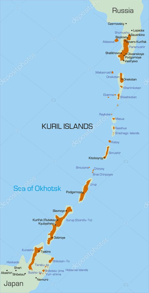 Koerilen eiland — Stockvector © olinchuk #2755990