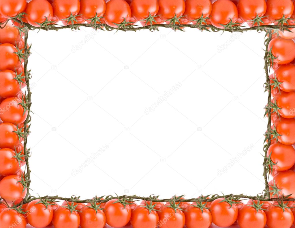 Tomatoes frame ⬇ Stock Photo, Image by © olinchuk #2989434