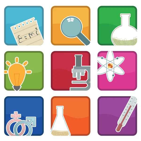 Science detailed icon set in full colour Stock Vector Image by ...