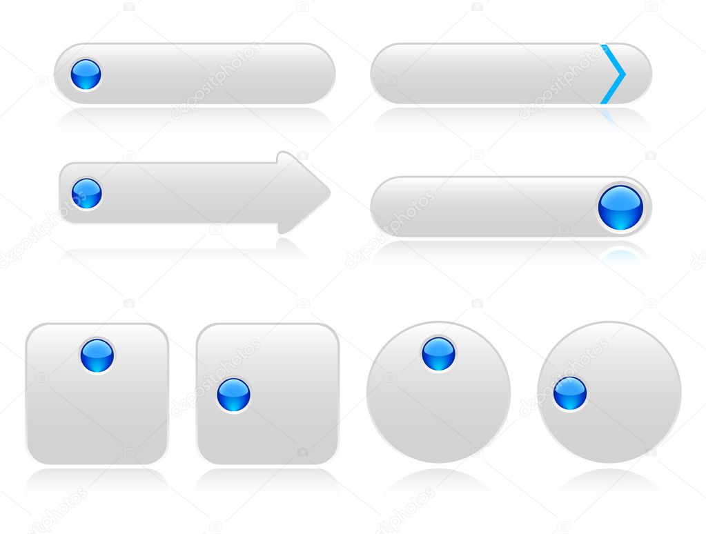 White buttons for web — Stock Vector © nata-art #3241879