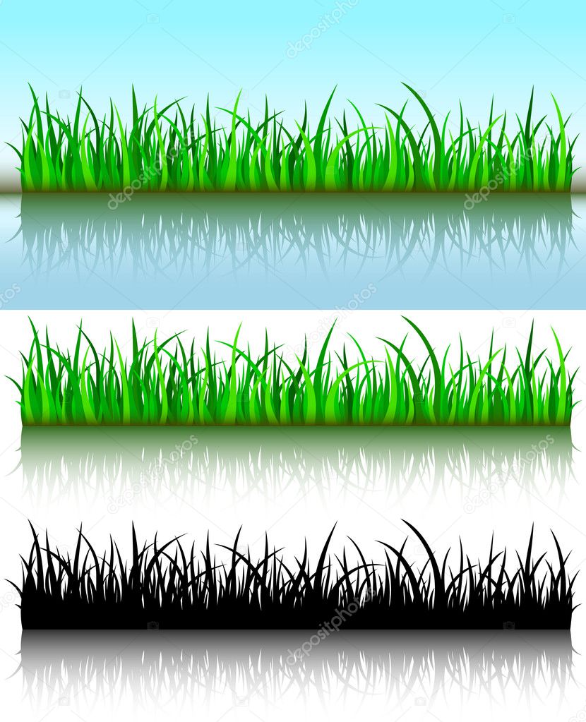 Grass brushes — Stock Vector © nata-art #3601241