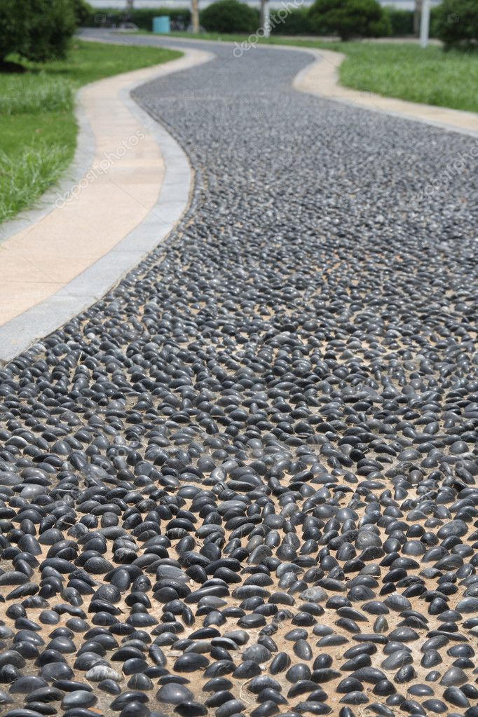 Winding pebble road Stock Photo by ©chungking 3230741