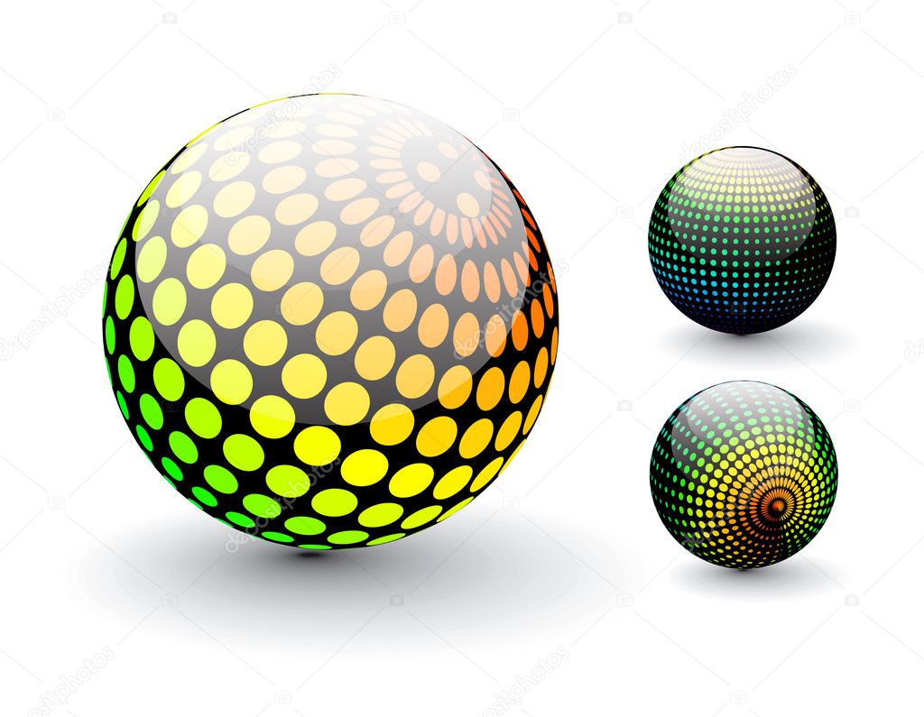 3D sphere — Stock Vector © redshinestudio #4474267