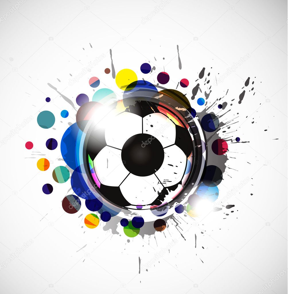 Fondo Balones Fútbol Colorido Abstracto Ilustración Vectorial Vector de ...