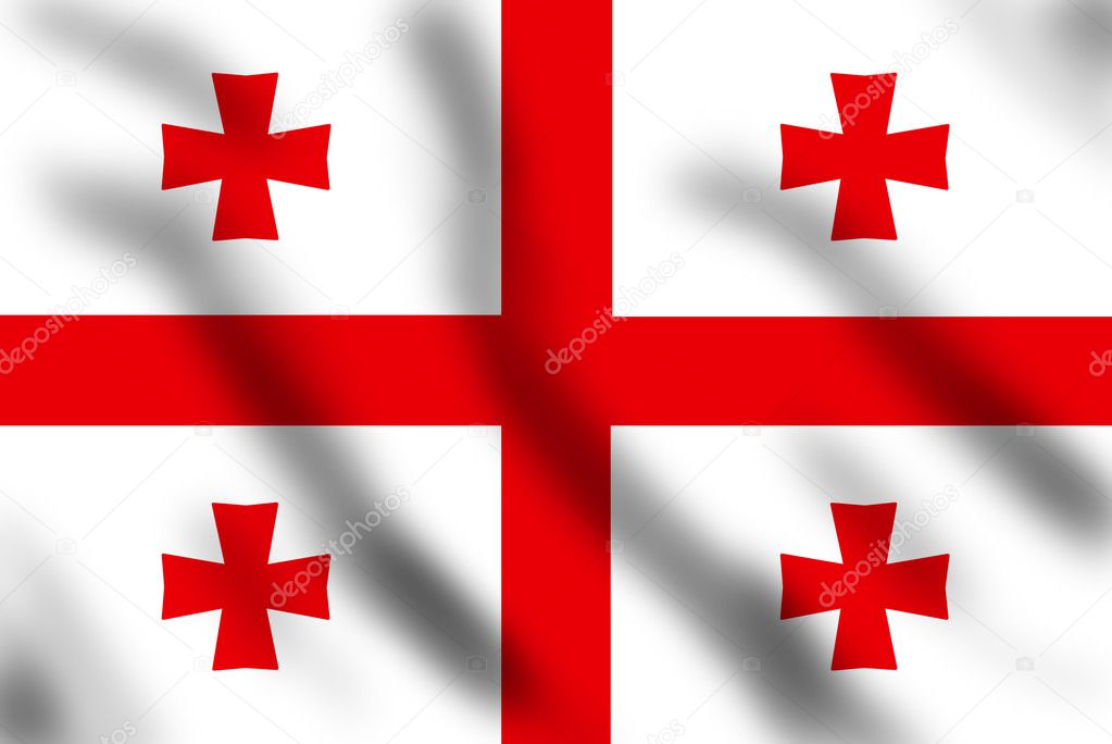 Flagge Georgiens — Stockfoto #3154245