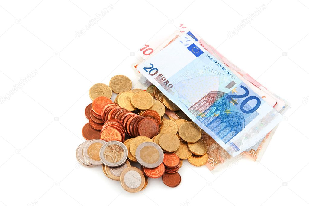 Coins and banknotes Stock Photo by ©ivonnewierink 3144496