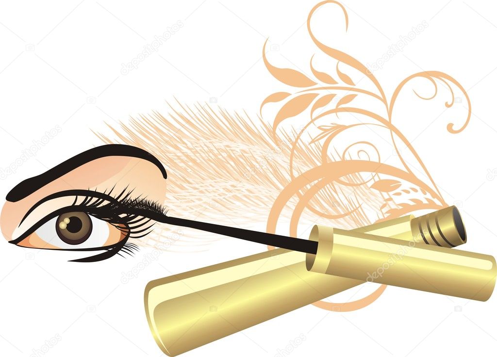 Female eye, mascara and ornament Stock Vector Image by ©teddy2007b #2780158