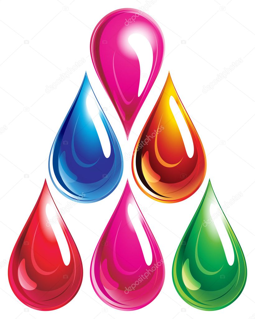 Set of color drops Stock Vector Image by ©OlgaYakovenko #3035161