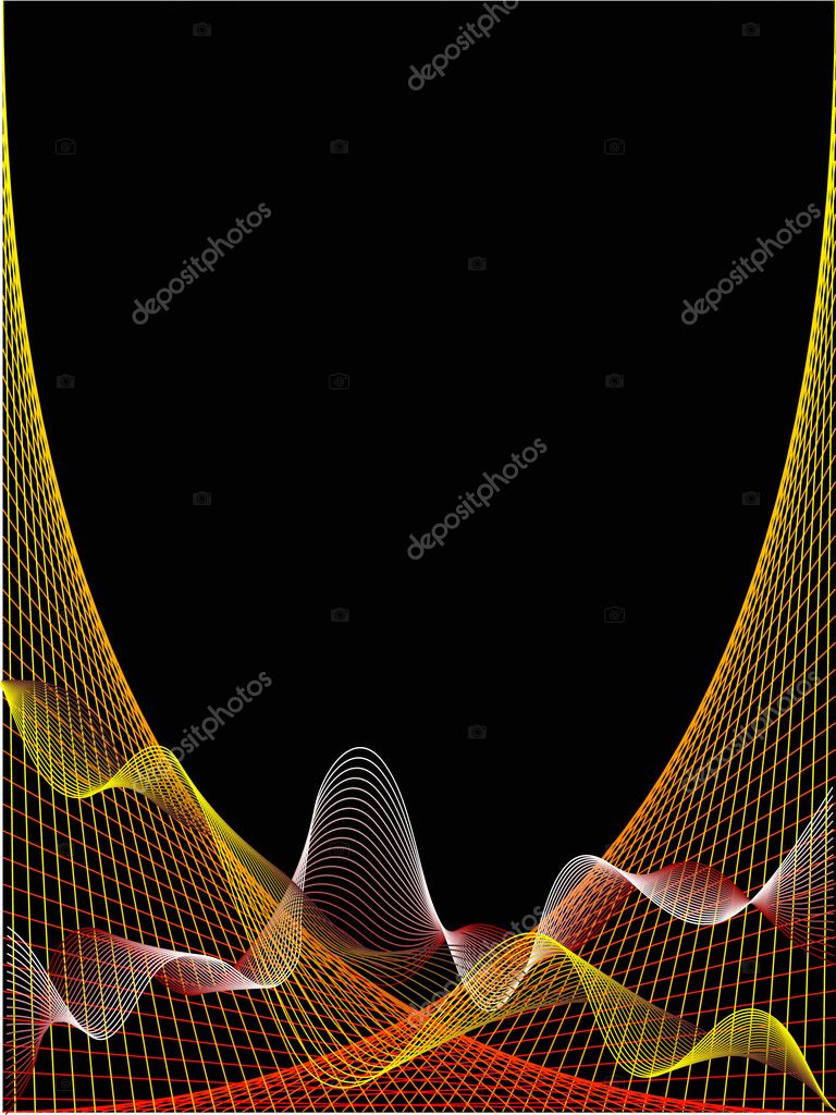 A red and yellow wave design Stock Vector by ©mhprice 3132390