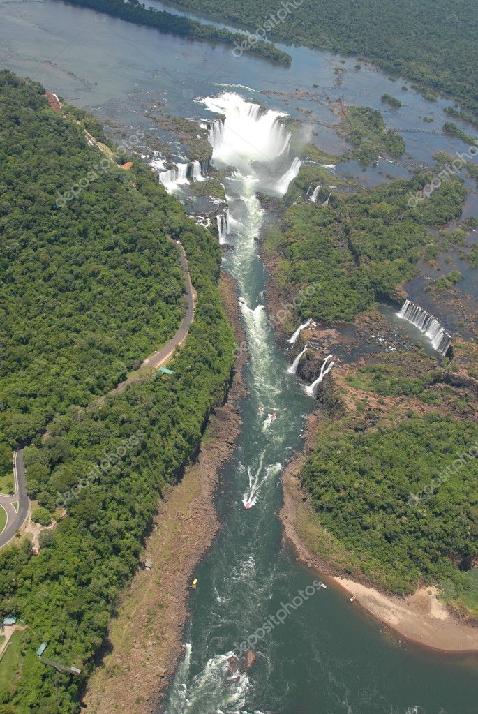 Iguasu waterfalls bird's eye view — Stock Photo © alekseev #2860578