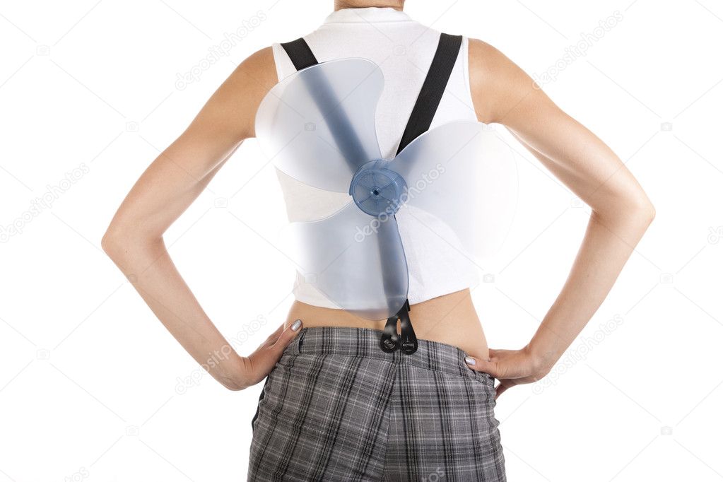 Woman's back with a propeller Stock Photo by ©Lithium366 3677296