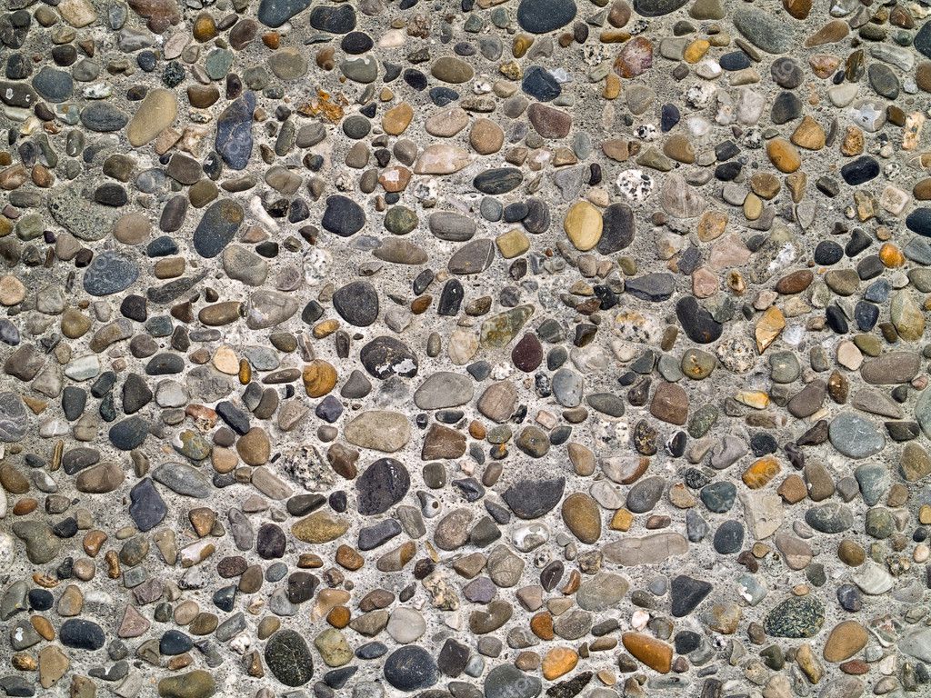 Concrete wall made of small river rocks — Stock Photo © Frankljunior ...