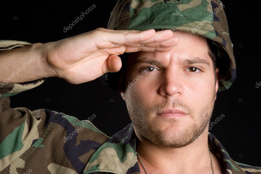 Saluting Man — Stock Photo © keeweeboy #3733985