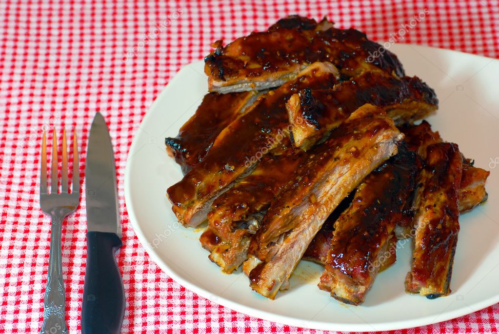 Stack of BBQ Spare ribs Stock Photo by ©mcgphoto 3450088