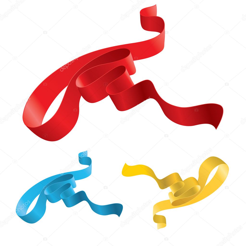 Set of ribbons ⬇ Vector Image by © dvargg | Vector Stock 3144128
