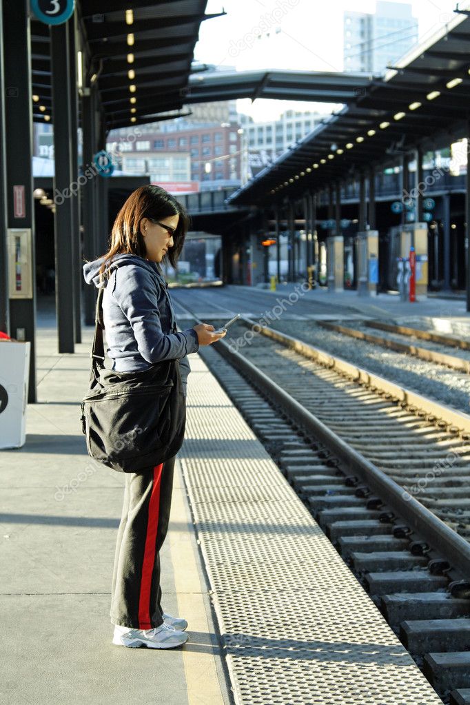 Waiting for the train — Stock Photo © aremafoto #3889713