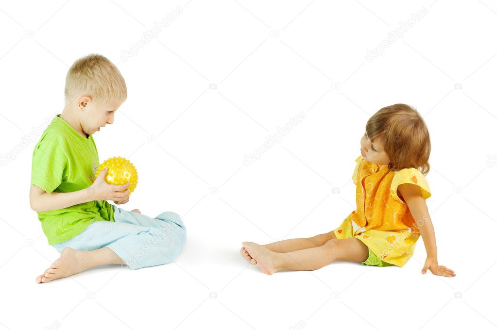 Children play a ball — Stock Photo © Genika #3767425