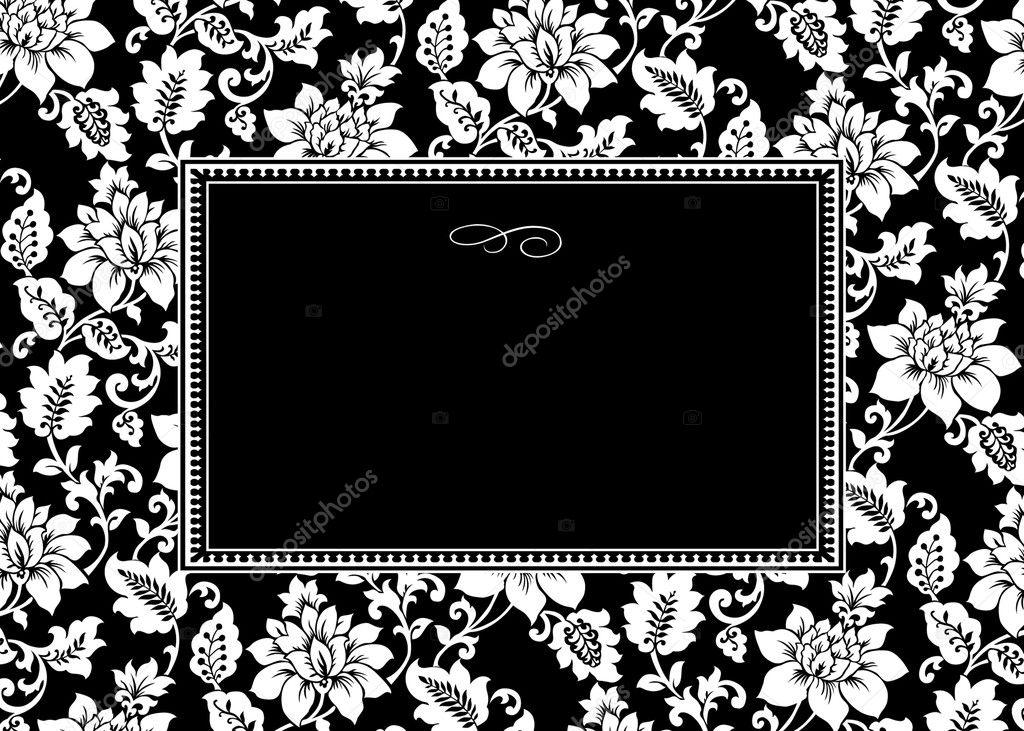 Black Floral Frame Stock Photo by ©createfirst 3487935
