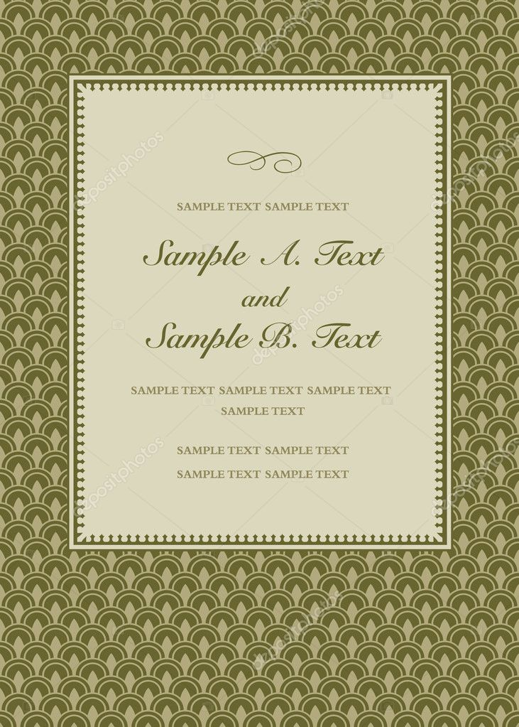 Vector Green Formal Frame — Stock Photo © createfirst #3623078