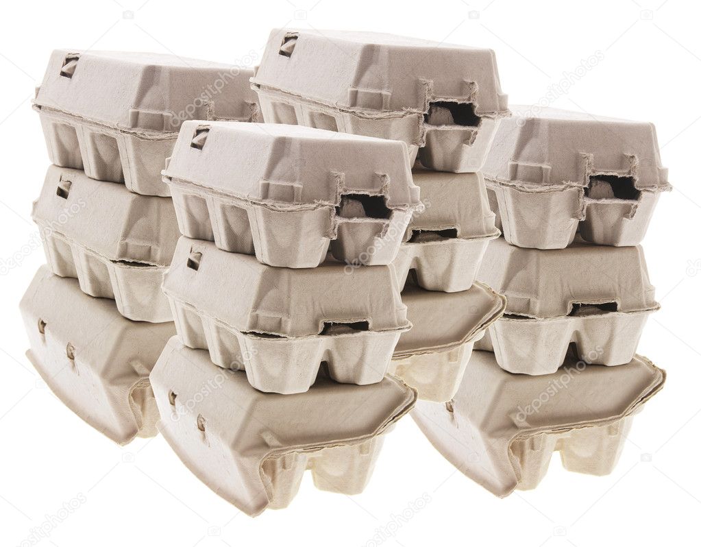 Stacks of Egg Cartons — Stock Photo © newlight #3212545