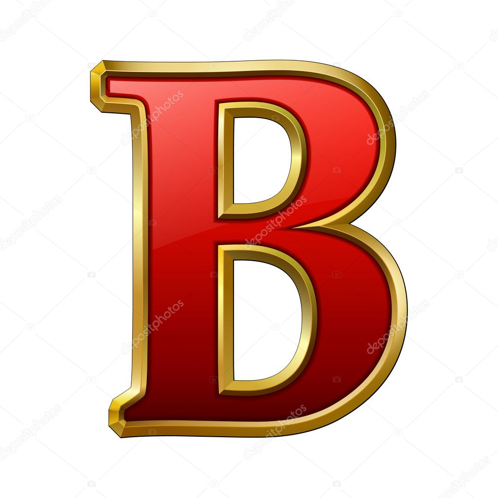 Letter B on a white background. Vector illustration. — Stock Vector ...