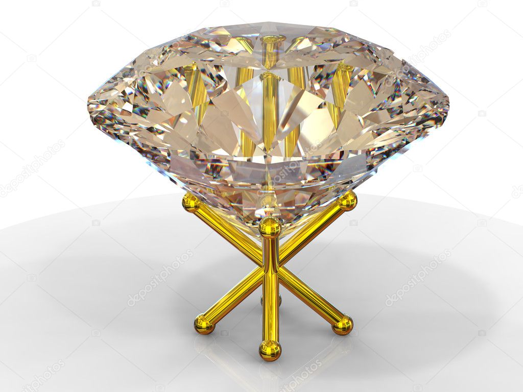 Diamond on golden stand — Stock Photo © tomisl.z #3709738