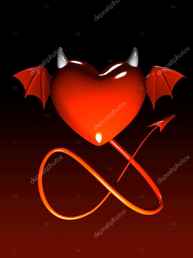 Red heart-devil Stock Illustration by ©hemul75 #2765730